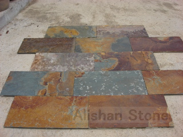 China Slate factory,black slate flloring tiles, Natural Slate Mosaic ...